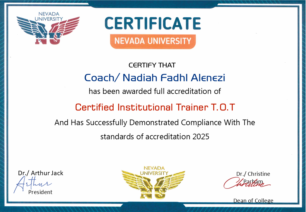 Coach/ Nadiah Fadhl Alenezi – Nevada University